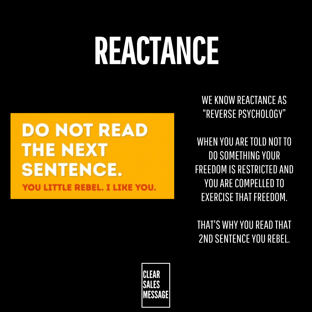 REACTANCE – Clear Sales Message™ REACTANCE – Clear Sales Message™